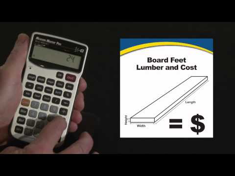 Measure Master Pro Board Feet Calculations How To