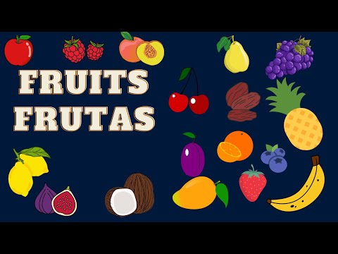 Fruits - Frutas ENGLISH-SPANISH translation for kids