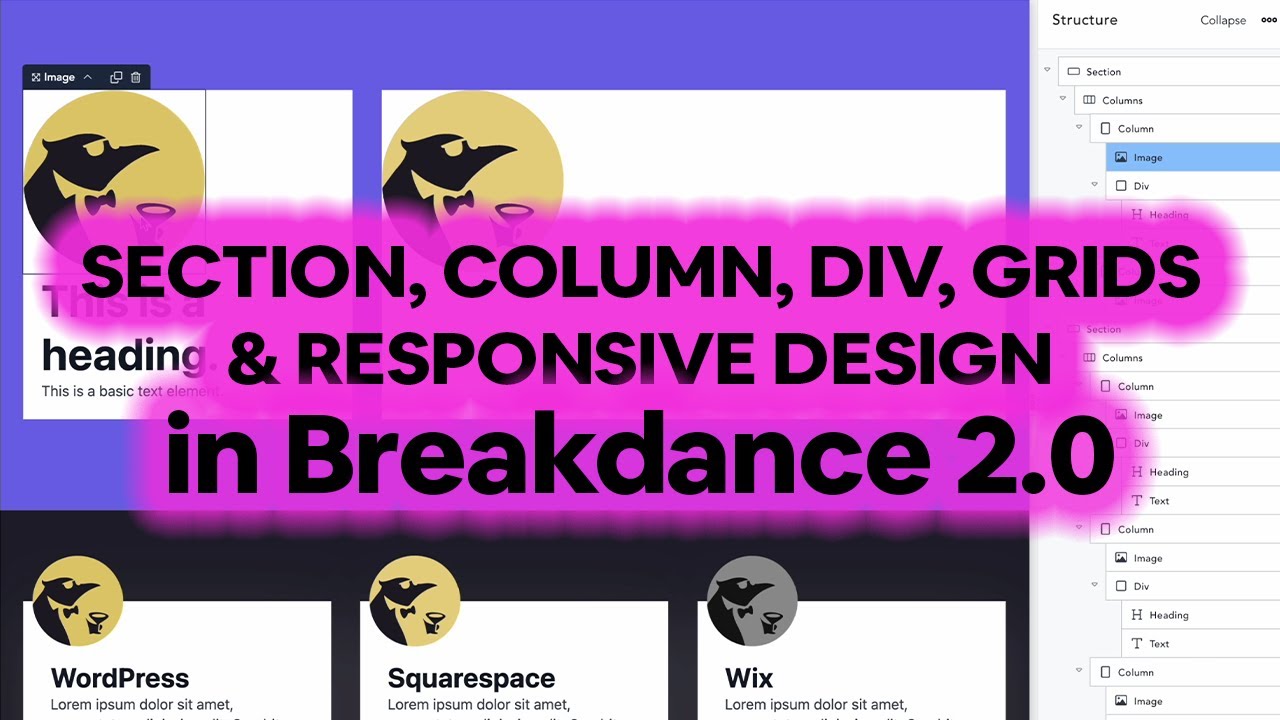 Sections, Divs, Columns, Layouts, & Responsive Design (in Breakdance 2.0)