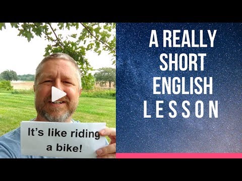 Meaning of IT'S LIKE RIDING A BIKE - A Really Short English Lesson with Subtitles