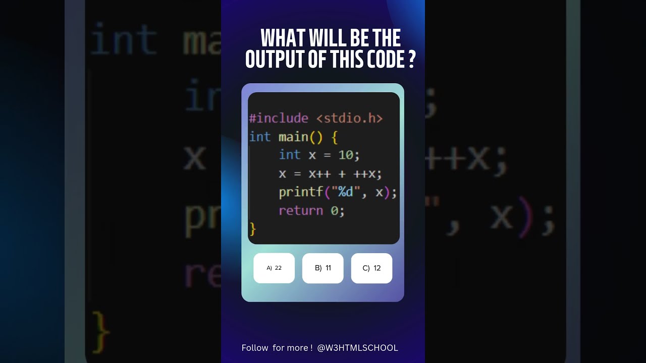 C Program output  #CProgramming #CodeChallenge #TechReels #LearnToCode