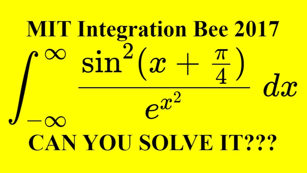 MIT Integration Bee 2017 #16