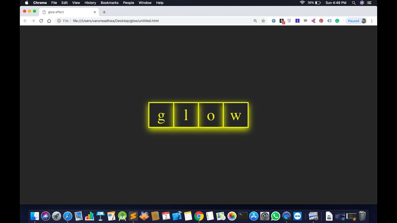 Glowing Text Effect || Pure CSS