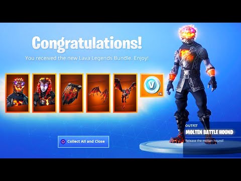 The New LAVA LEGEND PACK REWARDS in Fortnite..