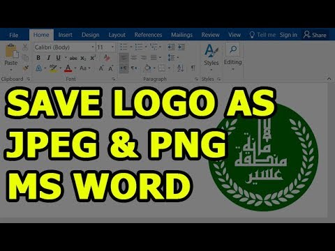 How to Save a Logo Created in Ms Word as JPEG & PNG