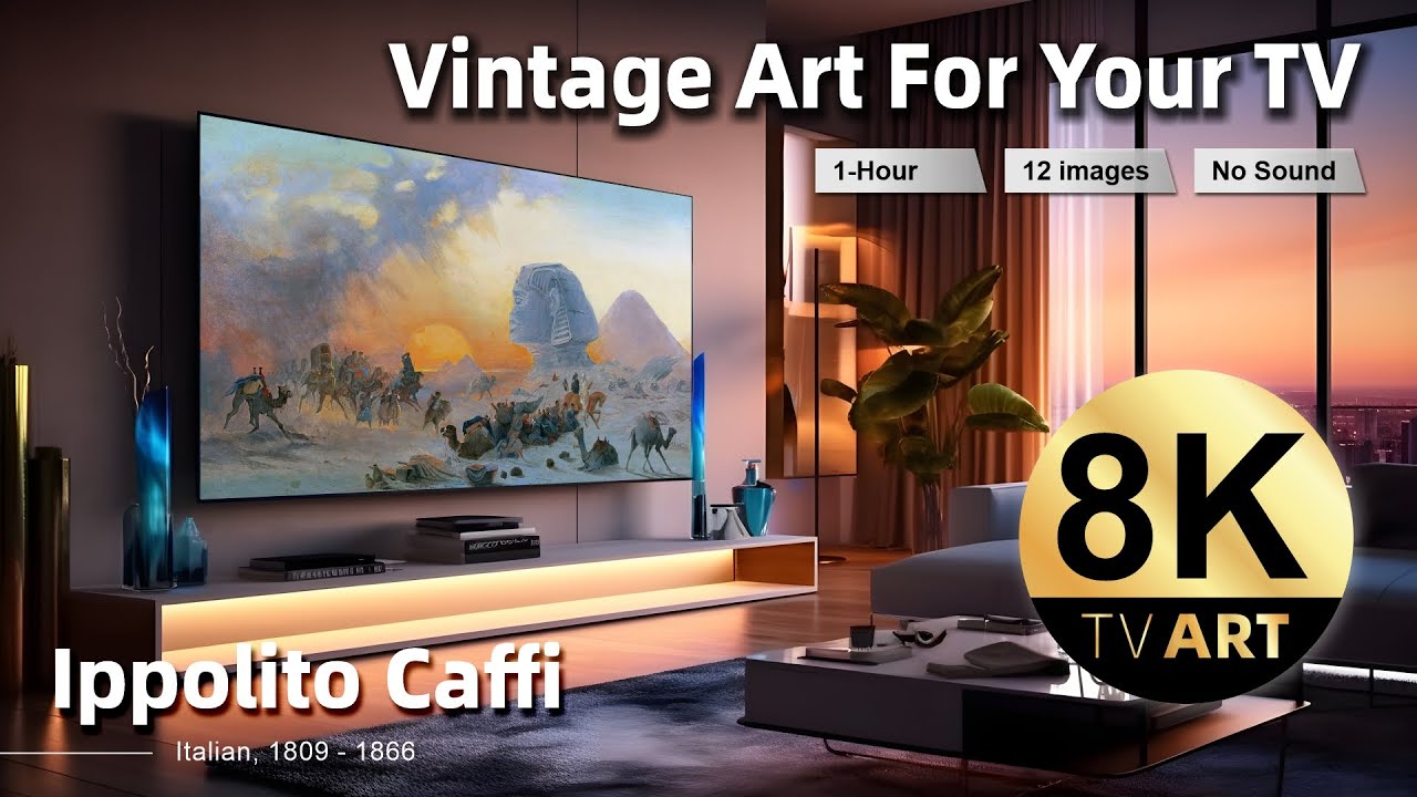 Vintage Art For Your TV | Landscapes by Ippolito Caffi | 1Hr of 8K HD Screensaver, TV Art Slideshow