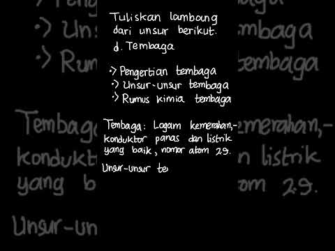 Tuliskan lambang dari unsur berikut: tembaga | Ilmu Pengetahuan Alam SMP VII | Kelas 7 | 2 | IPA