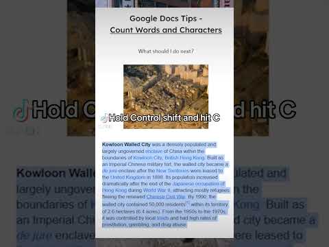Googlr #Docs #Tips - #Counting Characters and Words