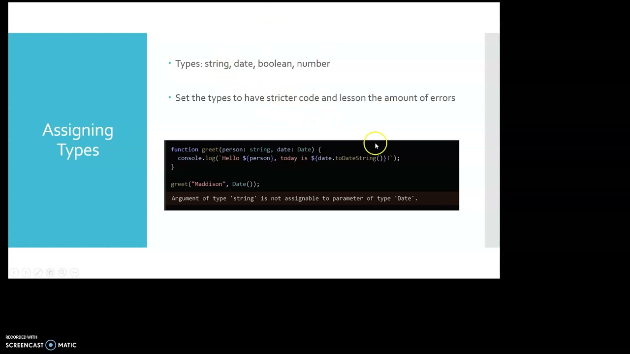 Presentation on TypeScript