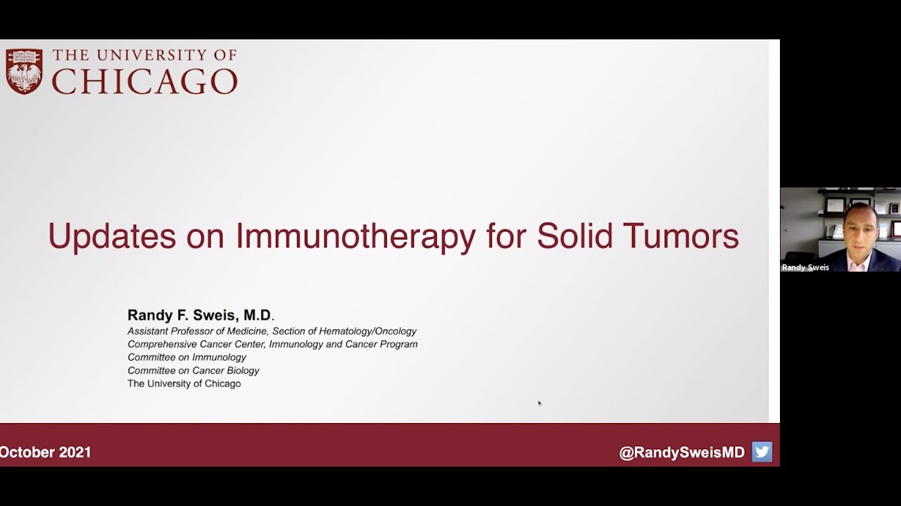 What is the latest for immunotherapy for solid tumors? Dr. Randy Sweis, UChicago, Medical Oncologist