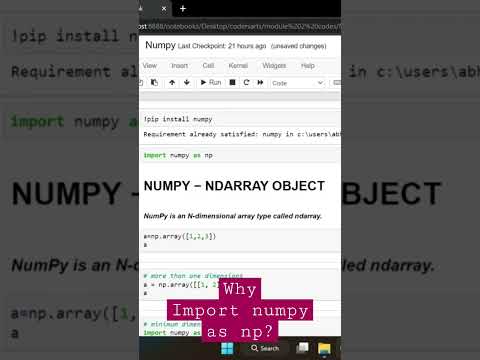 Import numpy as np - why do we write like this? #codersarts #machinelearning #shorts #python