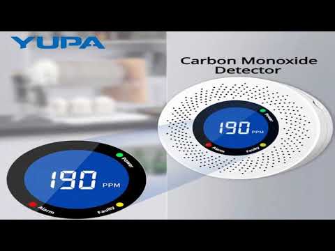 New Carbon Monoxide Standalone Detector CO Alarm With Screen Display Battery Powered CE Certified