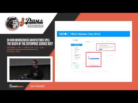 Microservices: Death of the Enterprise Service Bus. Speaker: Kai Wähner