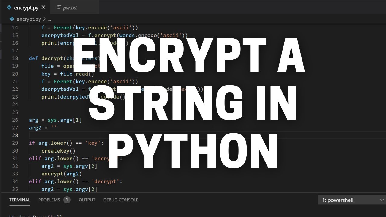 Encryption in Python Using Command Line and Saving the Key in a File! Python Tutorial