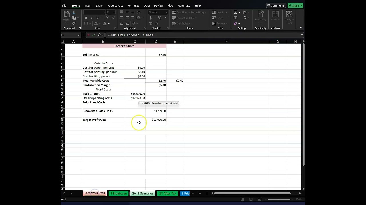 Acc 311 Project One Video Walkthrough