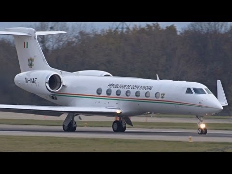 [FullHD] Ivory Coast Government Gulfstream G550 takeoff at Geneva/GVA/LSGG