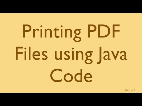 Printing PDF Files using Java Code