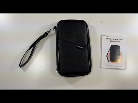 Ruboka Fireproof RFID Blocking Passport Holder Wallet Unboxing