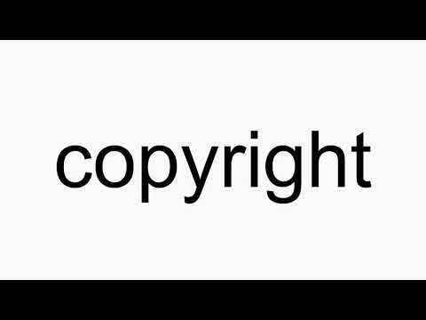 How to pronounce copyright
