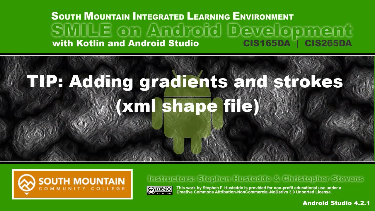 Android 02E - TIP: Adding Stroked Gradient Background