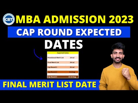 MBA Cap Round Dates 2023 | MBA-CET Admission Process 2023