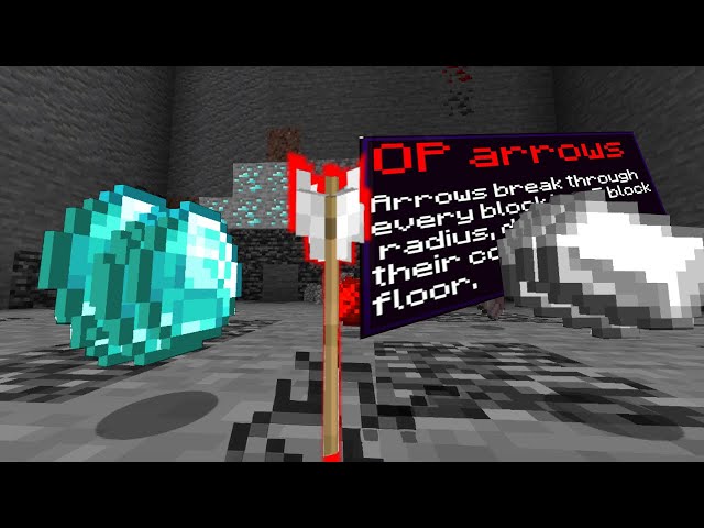 Minecraft but ARROWS break blocks... Minecraft Data Pack
