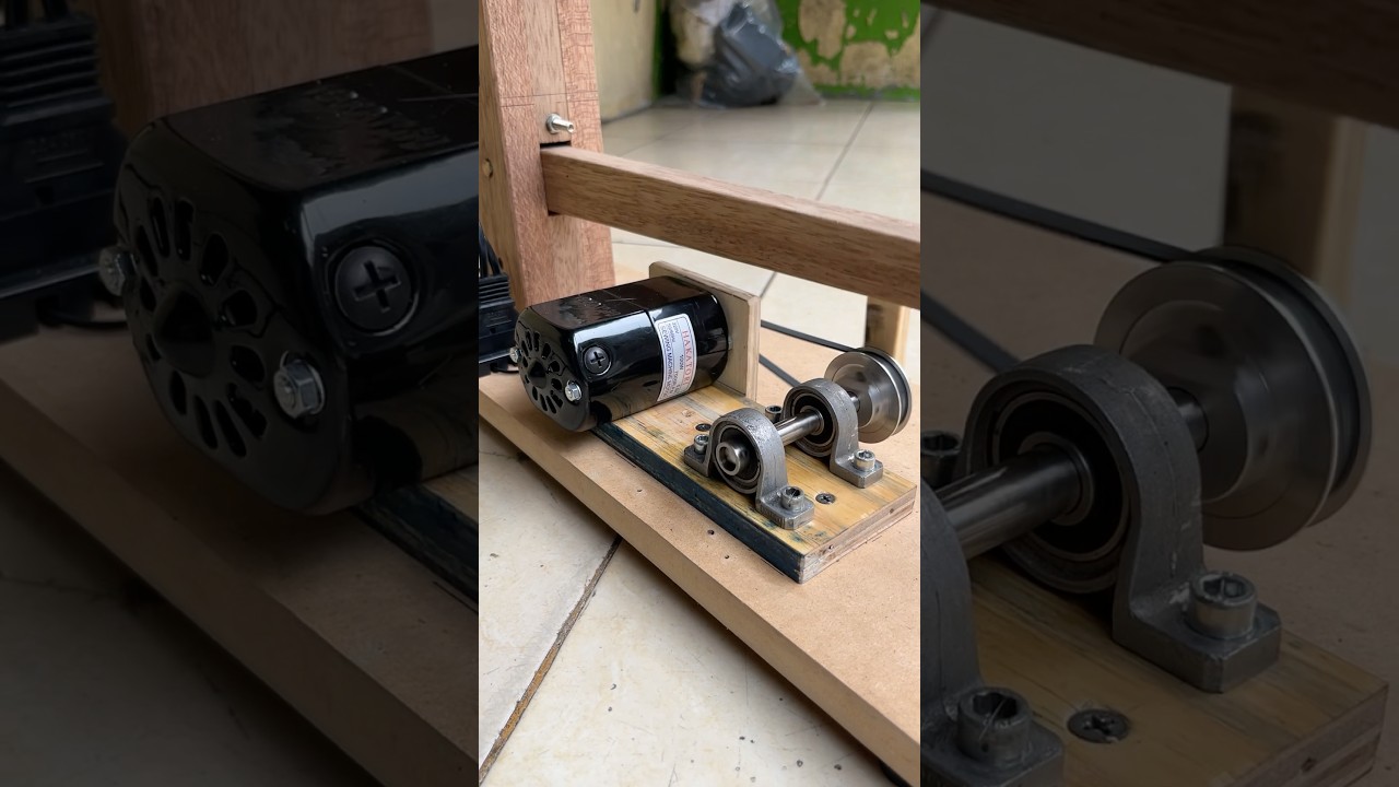 DIY Project ‼️ Scroll saw mechanism Sewing machine motor #diy #creative #shorts