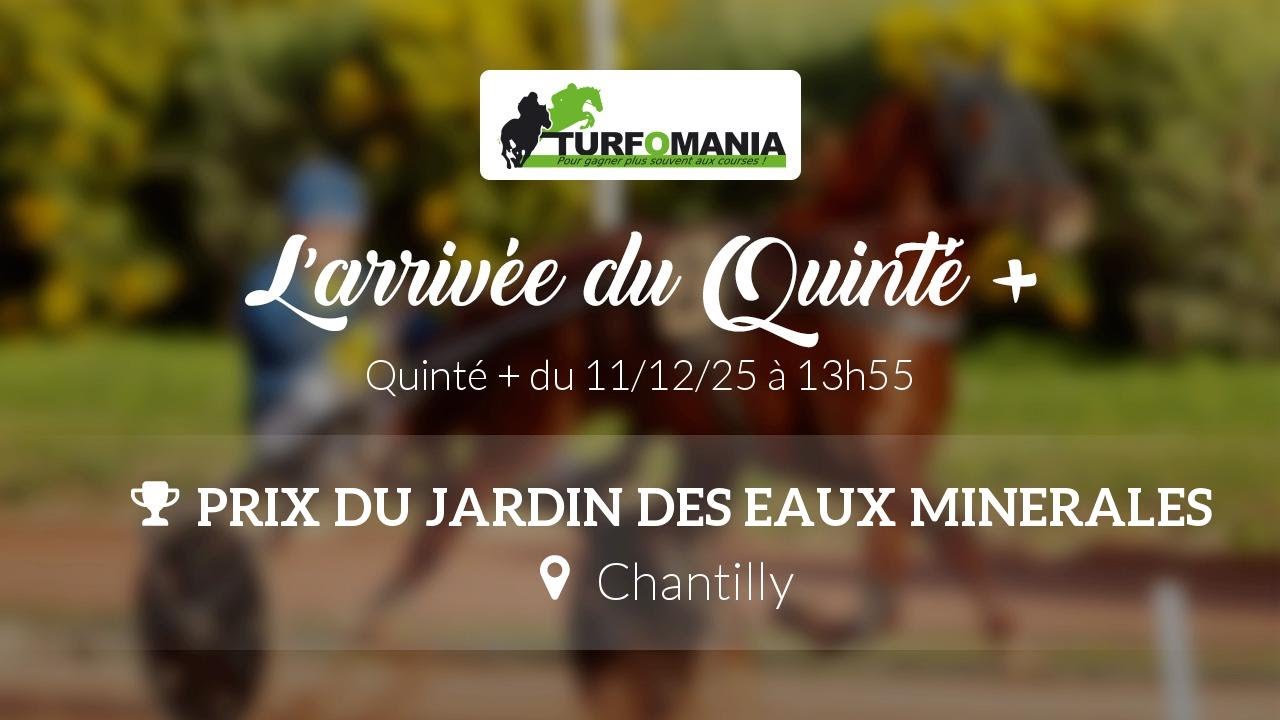 Turfomania Arrivée quinté du Jeudi 11 Décembre 2025