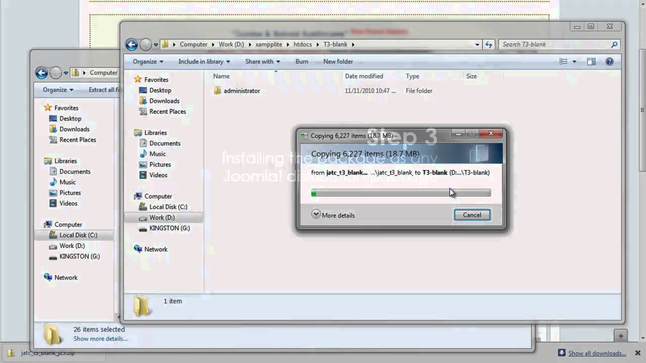 Joomla 2.5 Template Tutorials - Quickstart Installation