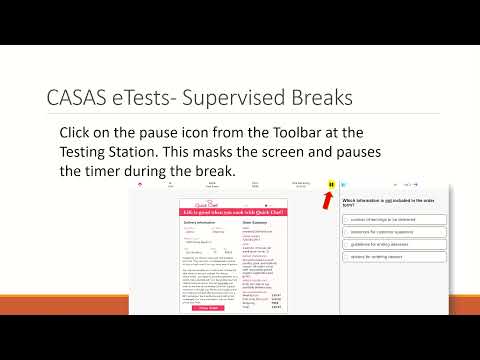 CASAS Testing Accommodations and eTests Accessibility Featues