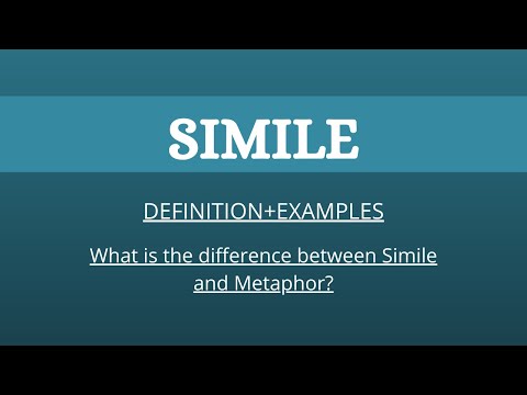 Simile #Definitions+Examples | Difference between Simile and Metaphor