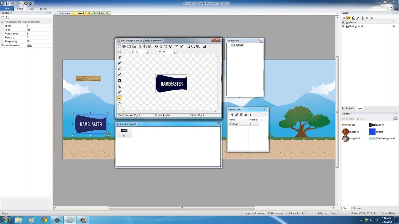 Physics Puzzle Game Development w/ Construct 2 - Tutorial 2 - Limiting the Cannons Range