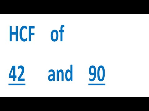 HCF of 42 and 90