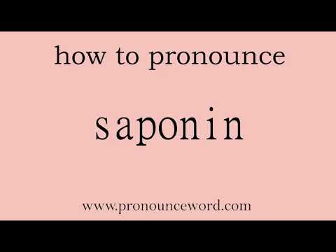 saponin. How to pronounce saponin in english (correct!). Start with S. Learn from me.