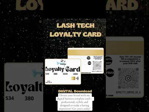 LASH TECH BUSINESS CARD WEBSITE LINK : prettyempirebyadigital.myshopify.com