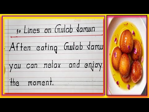 10 Lines on Gulab Jamun in English๐คฉ | Essay on my favorite Sweet Gulab Jamun in English | Rasgulla |