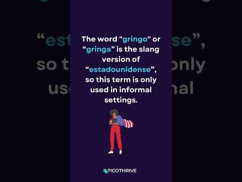 Estadounidense Or Gringo (From the USA) - COSTA RICAN SPANISH #costarica #learnspanish #spanish