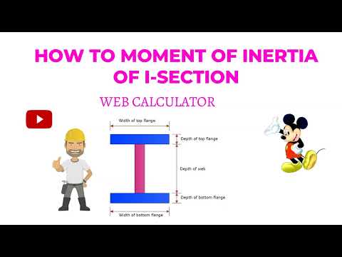 How to calculate moment of inertia of I-section using web calculator