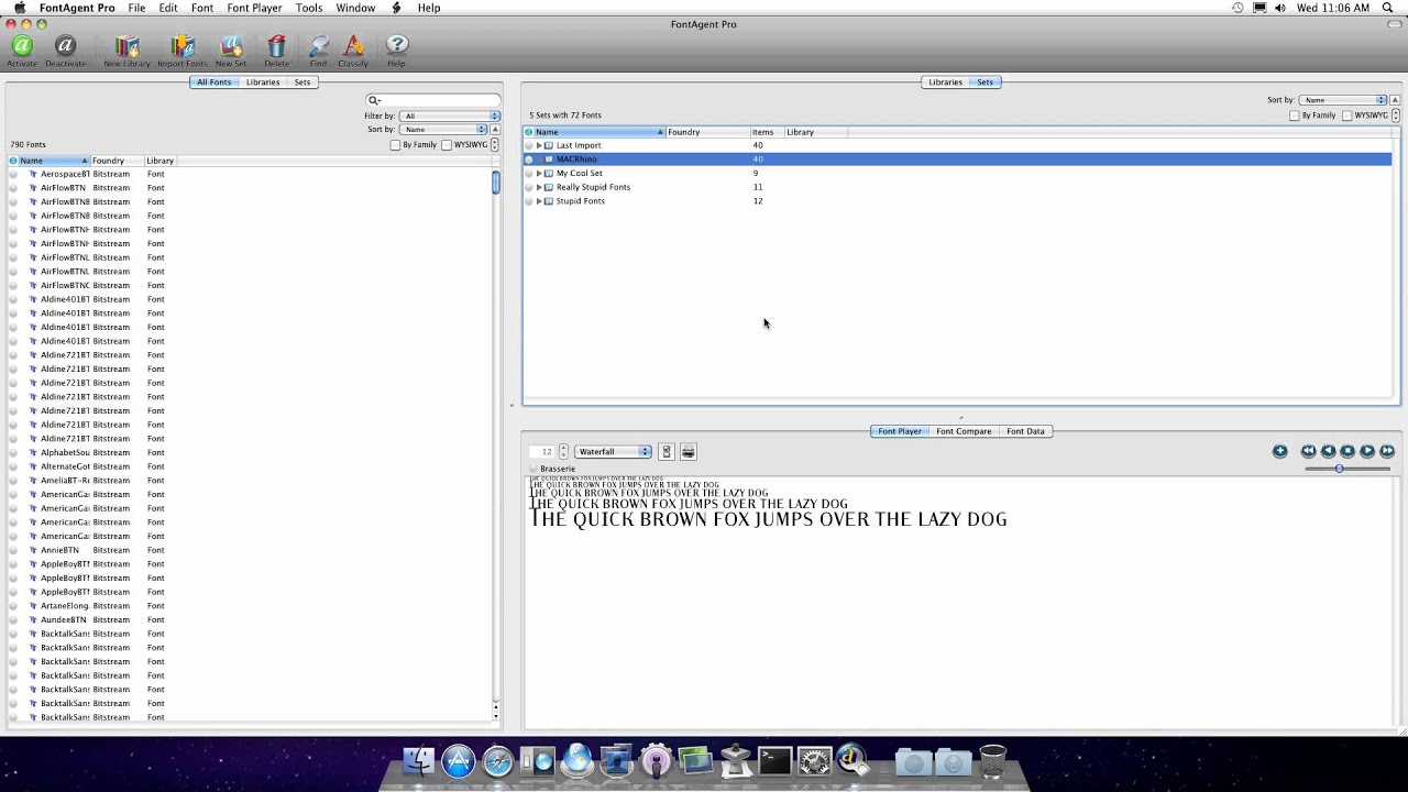 Using Export & Import Sets Scripts for FontAgent Pro 4