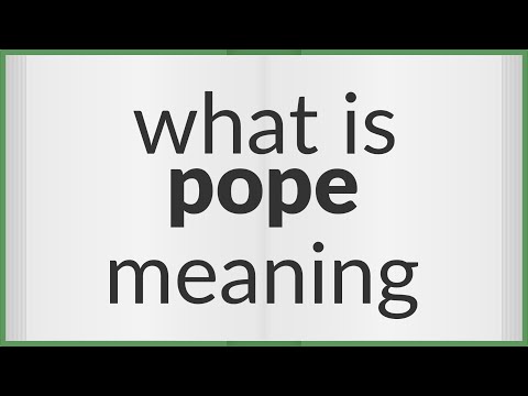 Pope | meaning of Pope