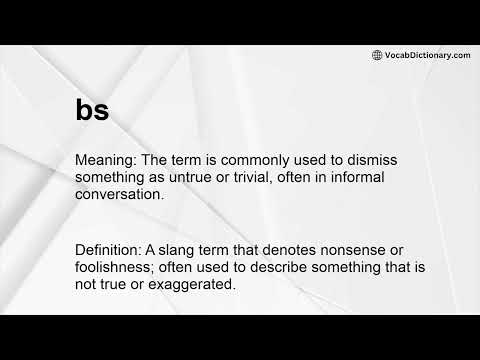 bs Meaning