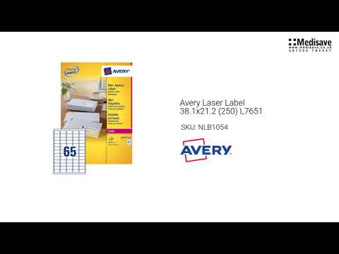 Avery Laser Label 38 1x21 2 250 L7651 NLB1054