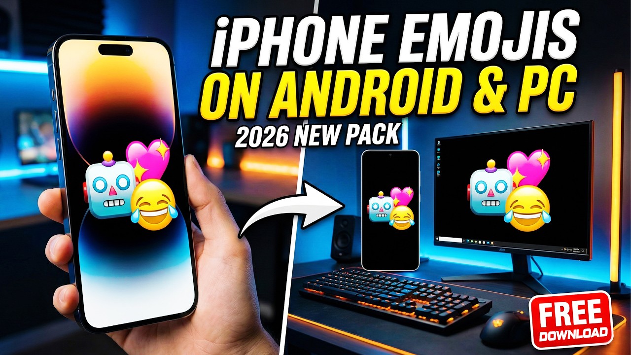 iPhone Emoji Pack Free Download 2026 | New iOS Emojis for Android & PC #motiongraphics #emoji #ios