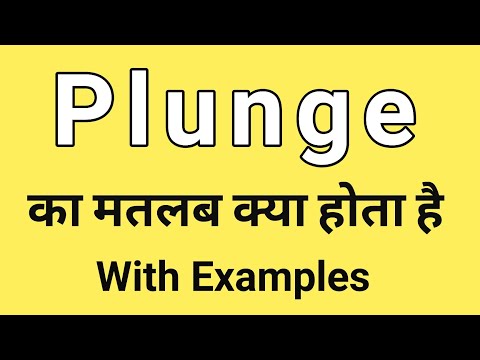 Plunge Meaning in Hindi | Plunge ka Matlab kya hota hai | Word Meaning English to Hindi
