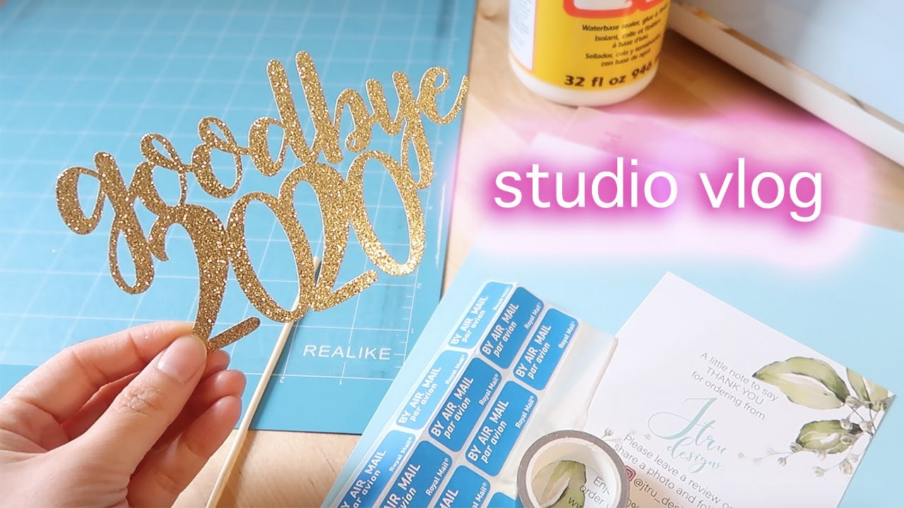 Studio Vlog 3 | Making Cake Toppers, Party Straws, Customised Mugs, Etsy Business | Jtru Designs