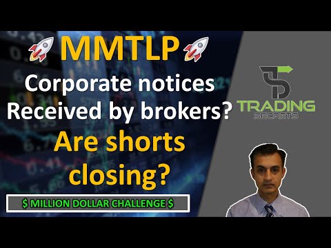 MMTLP 3 days OTC trading left. Are shorts covering and have corporate notices been received.