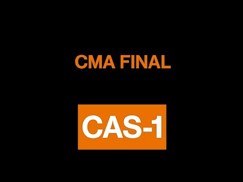 Cost Accounting Standard - 1 CMA Final