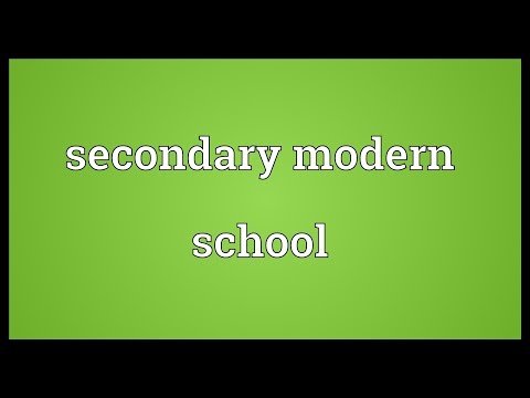 Secondary modern school Meaning