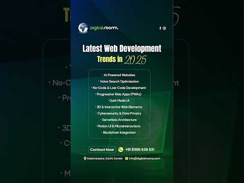 ???? Top 10 Web Development Trends in 2025! ???? #digitalroomz #websdevelopement