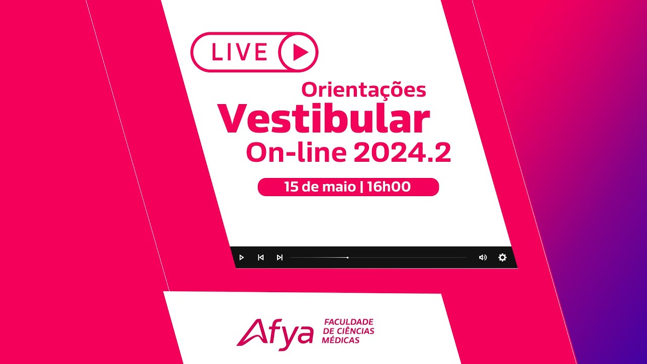 Orientações sobre o Vestibular Online  - Processo Seletivo 2024.2
